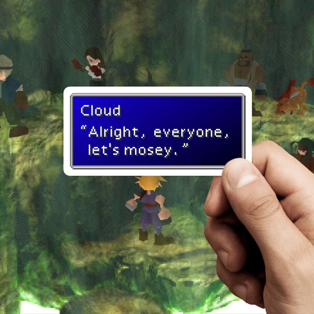 Let's Mosey Cloud Strife Final Fantasy 7 Sticker - Etsy
