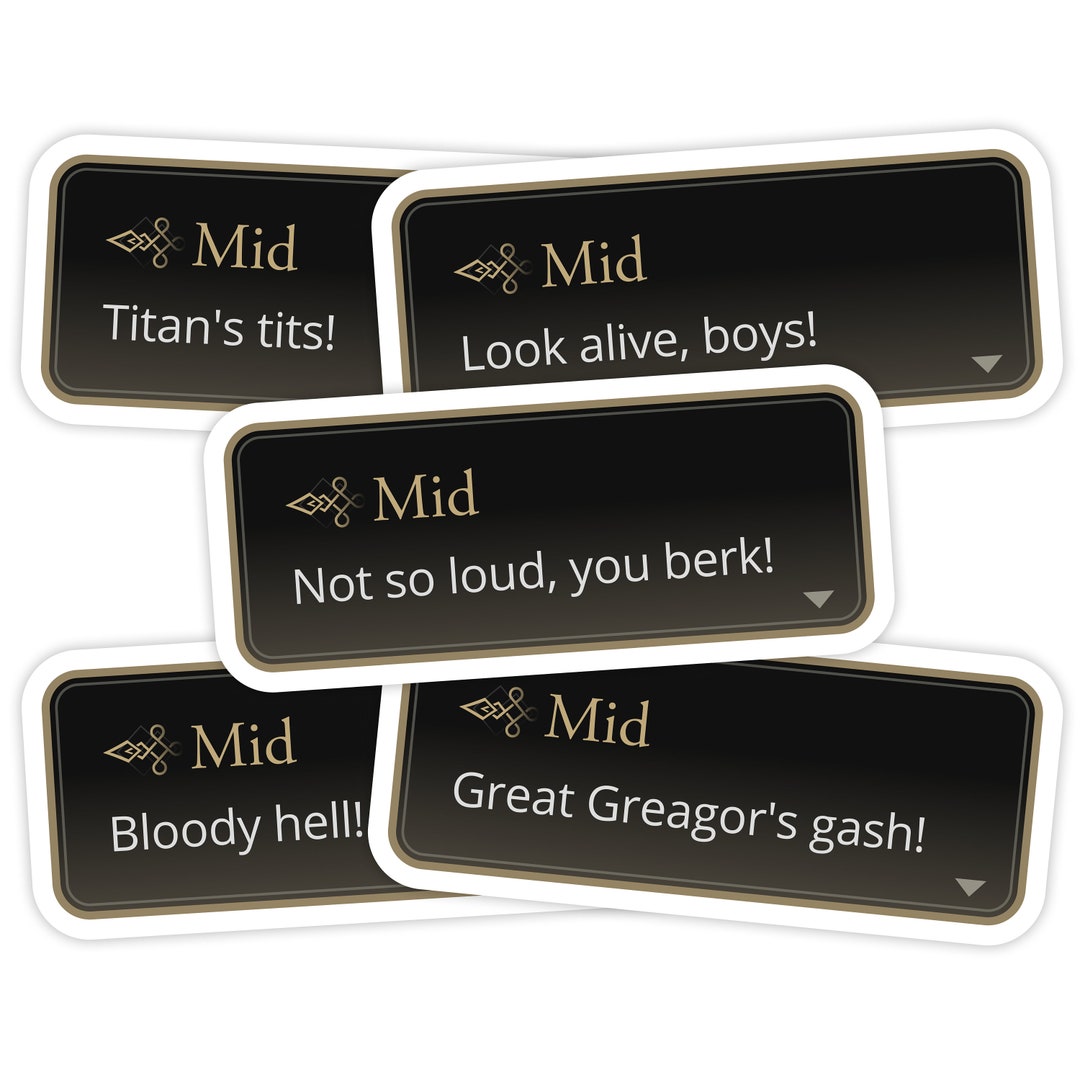 5pc Final Fantasy XVI Midadol 'mid' Telamon Quote Sticker Sheet - Etsy