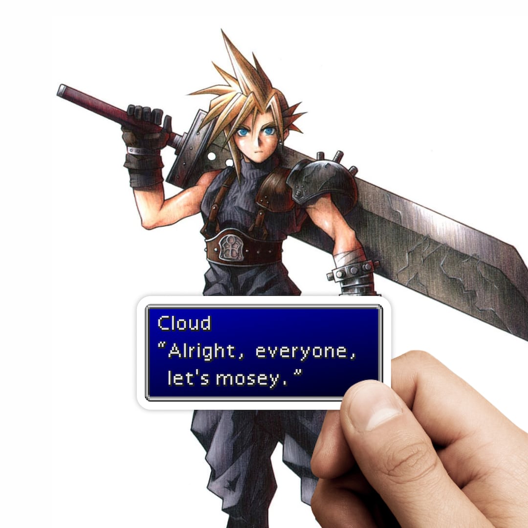 Final Fantasy VII Cloud Strife Quote Sticker - Etsy