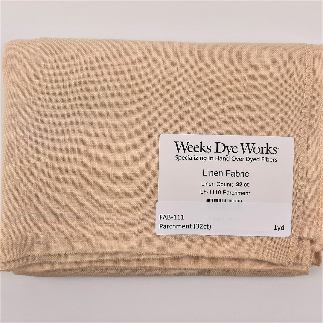Parchment Weeks Dye Works Linen 32 or 36 Count Fat Eighth Cross Stitch ...