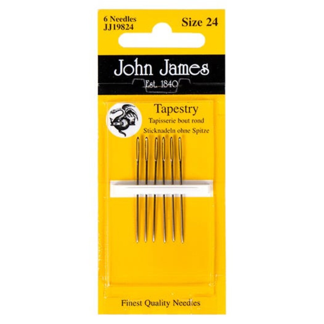 John James Tapestry Needles - Cross Stitch Needles - Choose Size - 24 ...