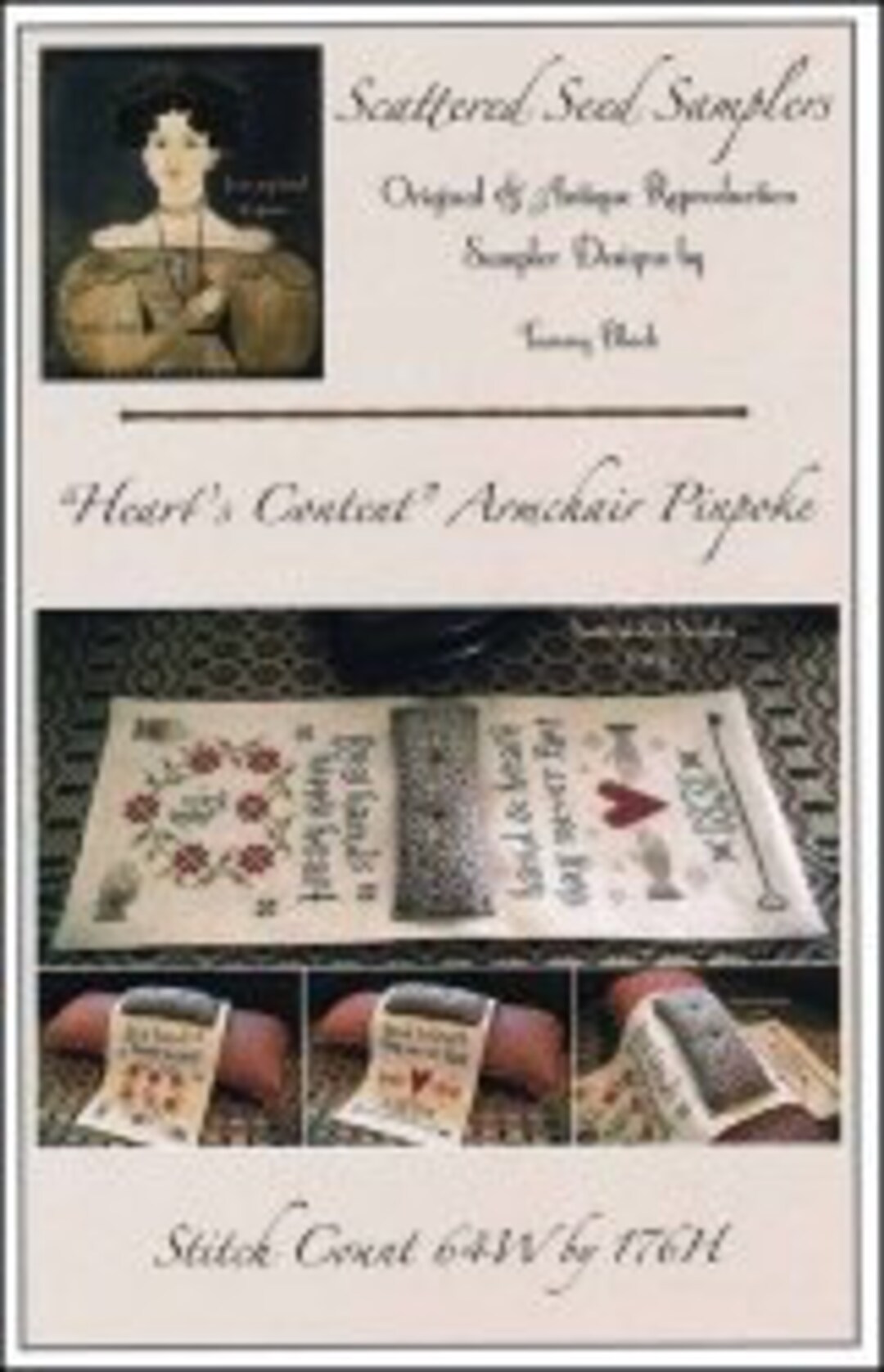 Heart's Content Armchair Pinpoke Scattered Seed Samplers Cross Stitch ...