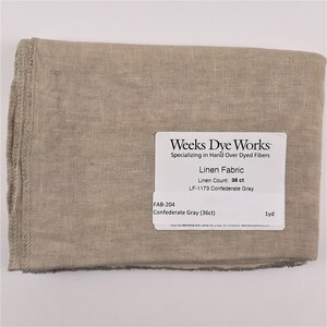 Confederate Gray Weeks Dye Works Linen 32, 36 or 40 Count Fat Eighth - Etsy