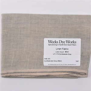 Confederate Gray Weeks Dye Works Linen 32, 36 or 40 Count Fat Eighth - Etsy