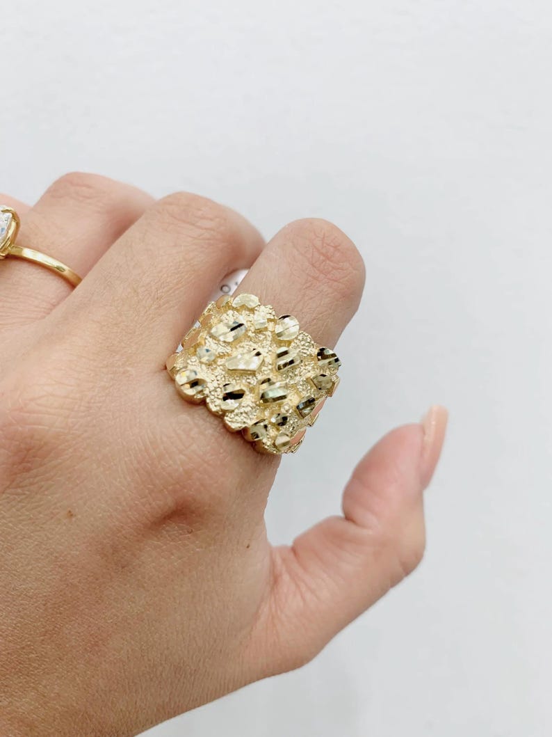 14K NUGGET RING - Etsy