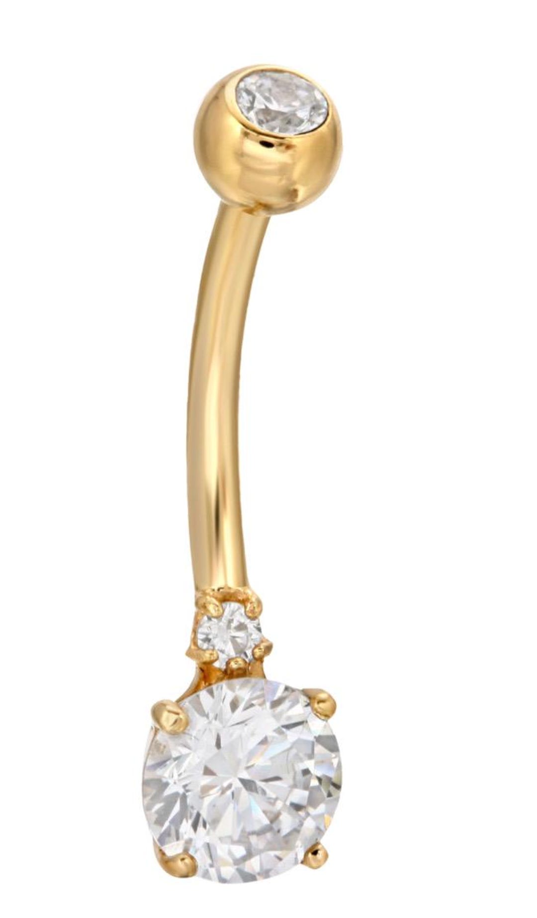 14k Solid Gold Belly Rings - Etsy