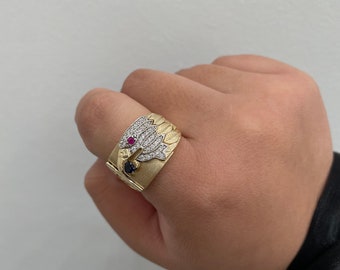 Eagle Ring // 14k or 18k Solid Gold - Etsy