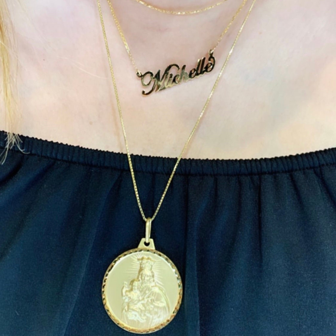 14K Custom Cursive Name Necklace - Etsy