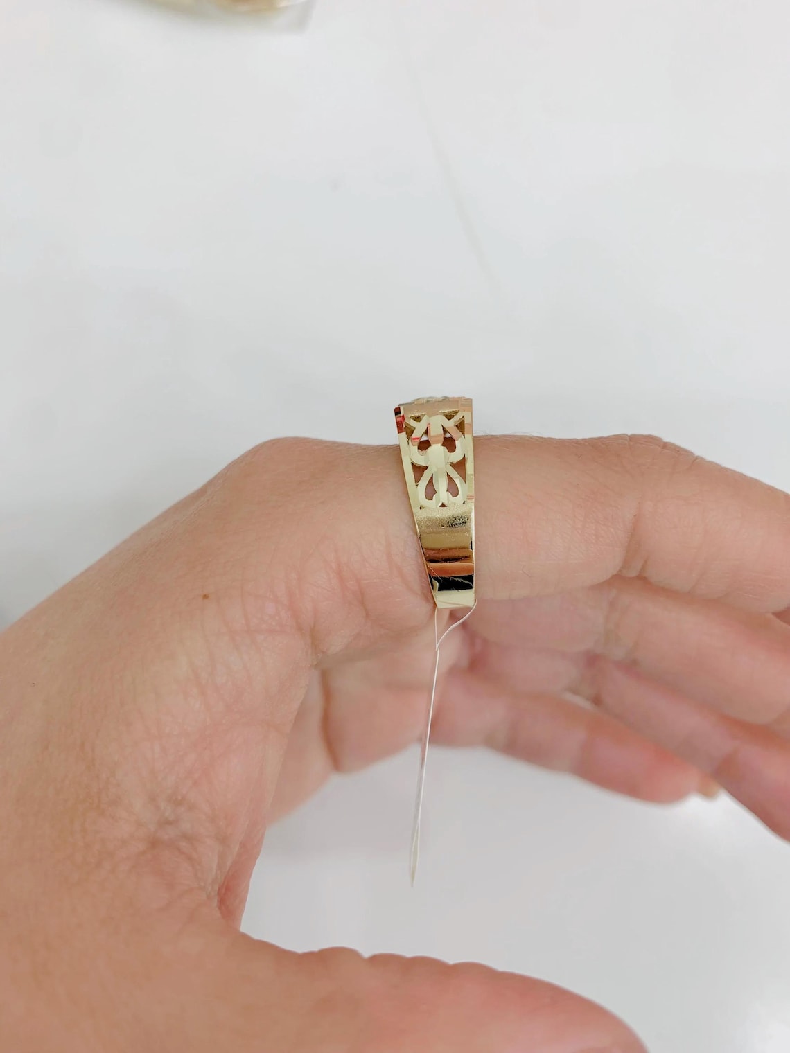 14K CAPITAL LETTER D RING - Etsy