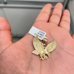 14K Eagle Pendant - Etsy