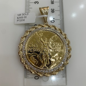 14K SIMULATED CENTENARIO PENDANT - Etsy