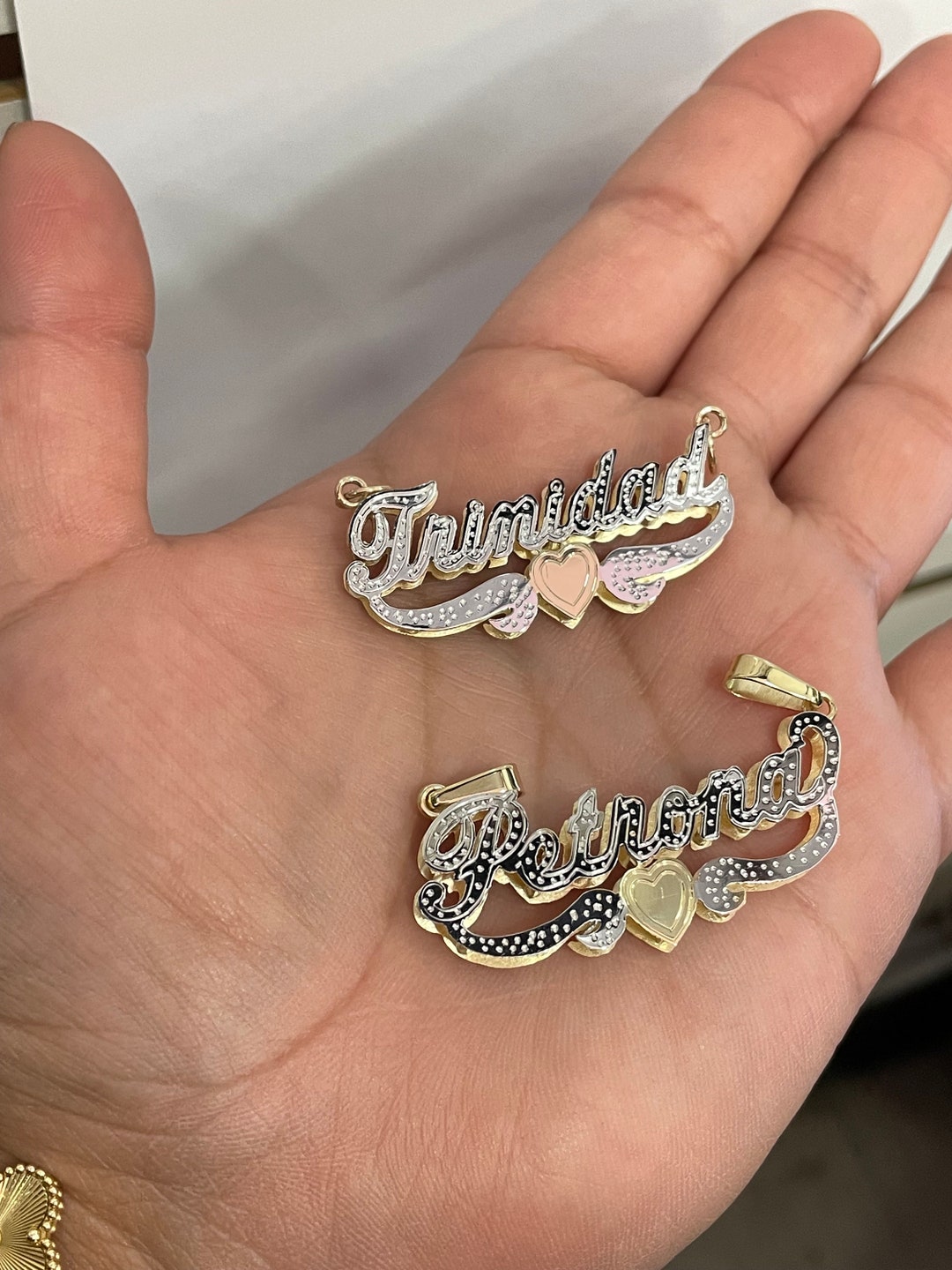 14K VINTAGE NAME PLATES - Etsy