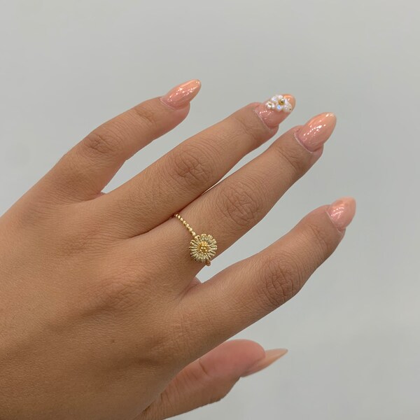 Sunflower Ring - Etsy