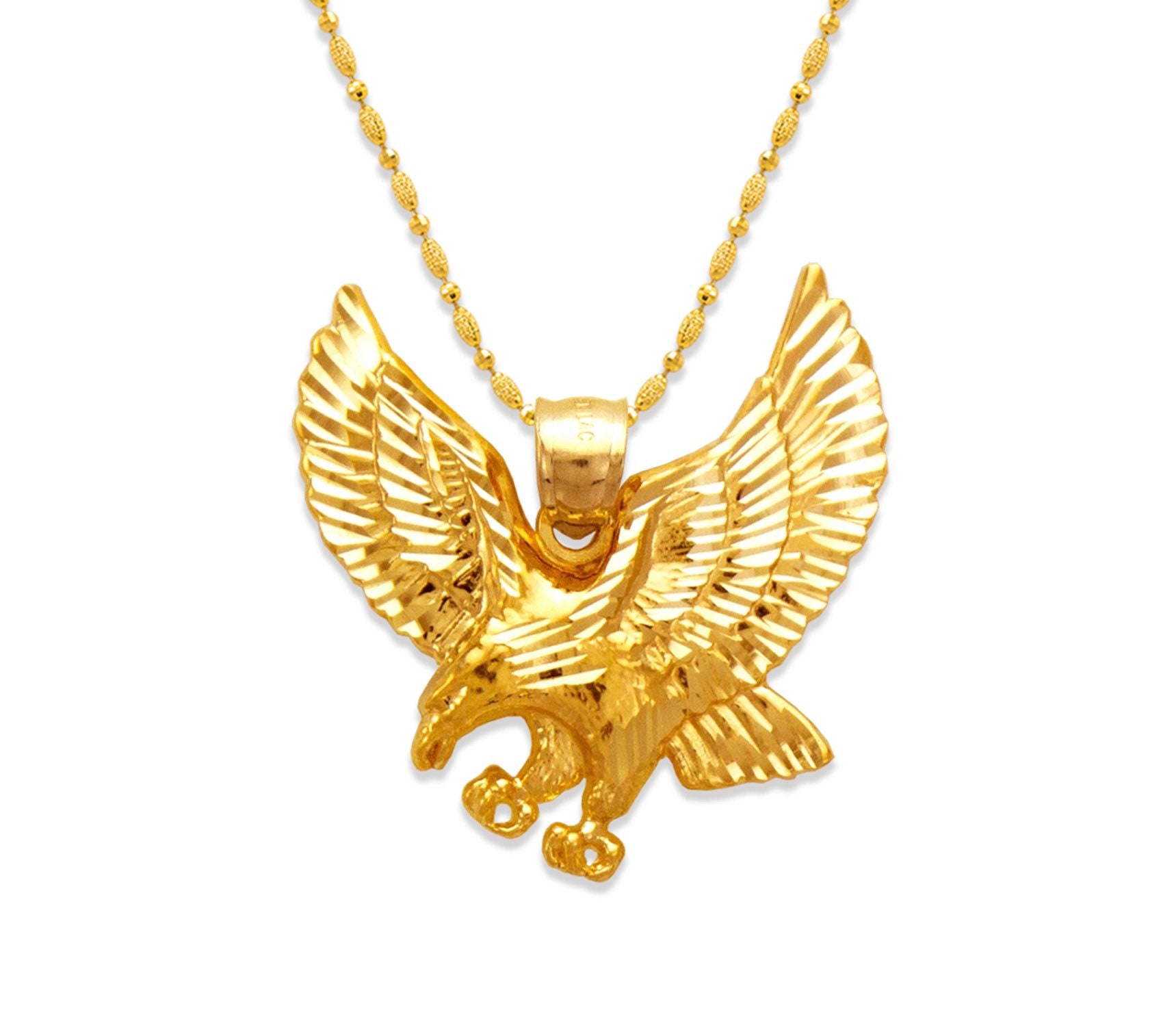 14K Eagle Pendant - Etsy