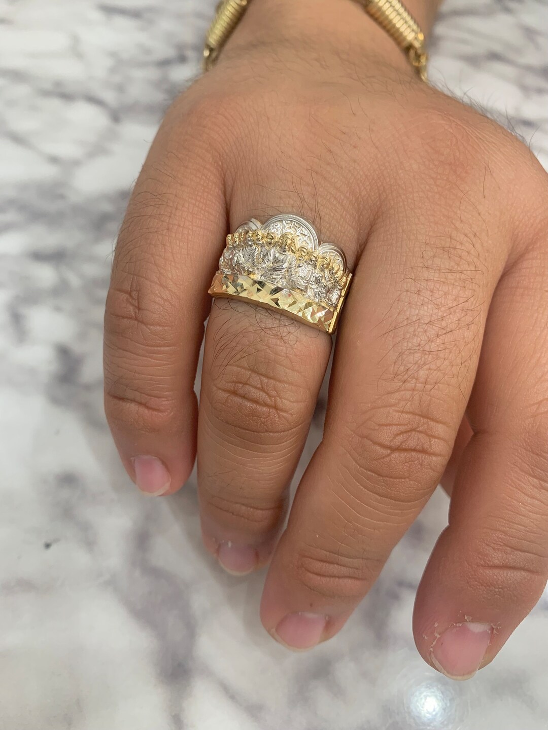 14K LAST SUPPER RING - Etsy