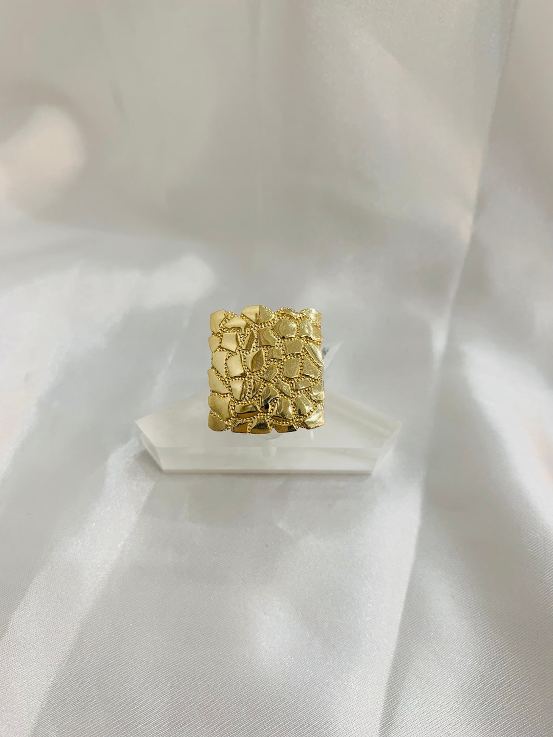 14K XL NUGGET RING - Etsy