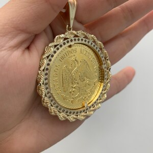 14K SIMULATED CENTENARIO PENDANT - Etsy