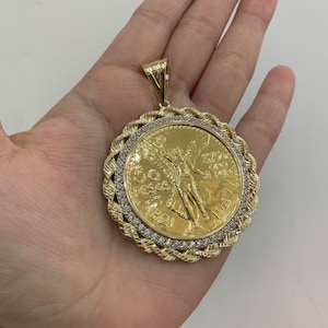 14K SIMULATED CENTENARIO PENDANT - Etsy