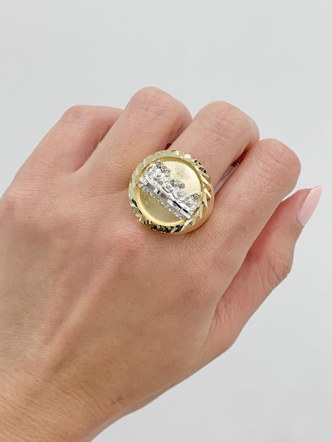14K LAST SUPPER RING - Etsy