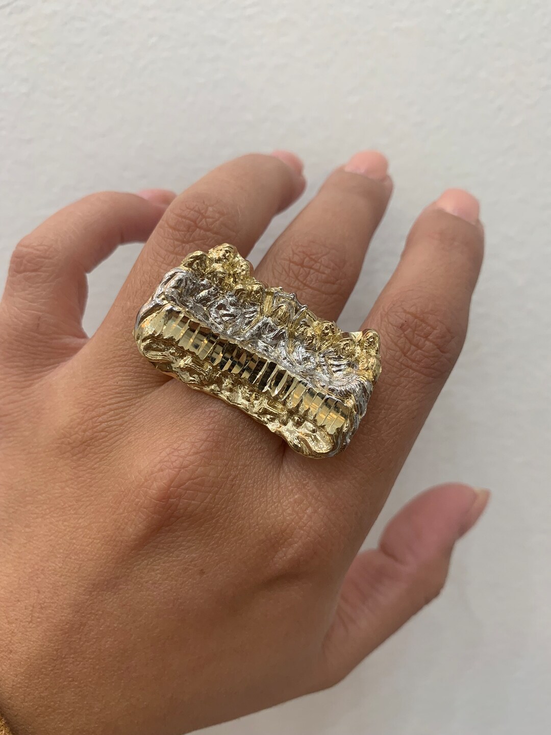 14K LAST SUPPER RING - Etsy