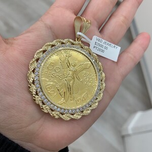 14K SIMULATED CENTENARIO PENDANT - Etsy