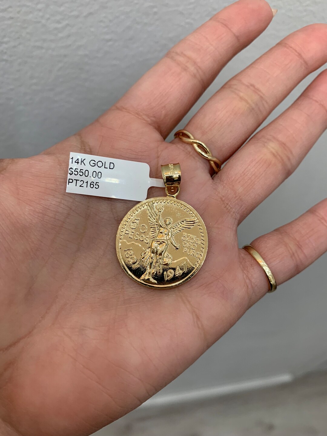 14K SIMILATED CENTENARIO Pendant - Etsy