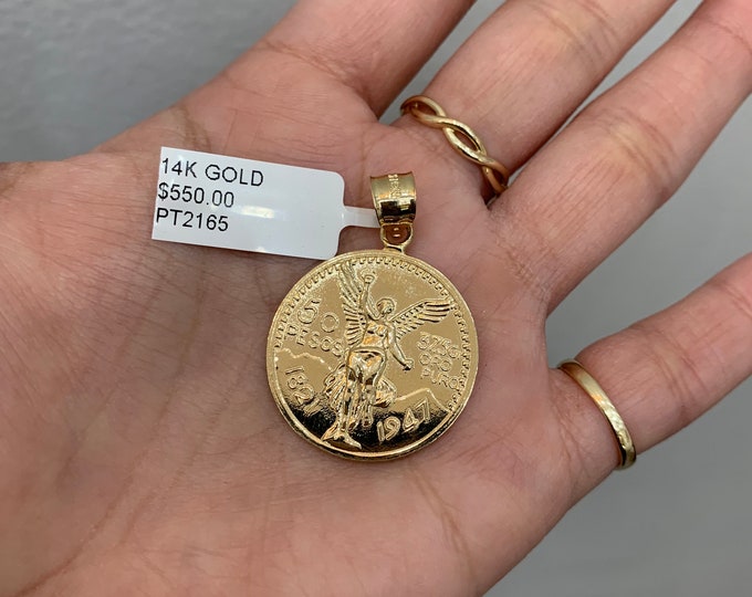 14K SIMILATED CENTENARIO Pendant - Etsy