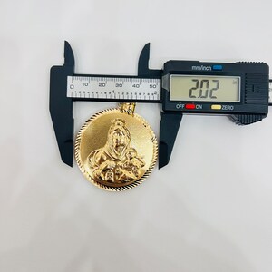 14K Jumbo Double Sided Religious Pendant - Etsy