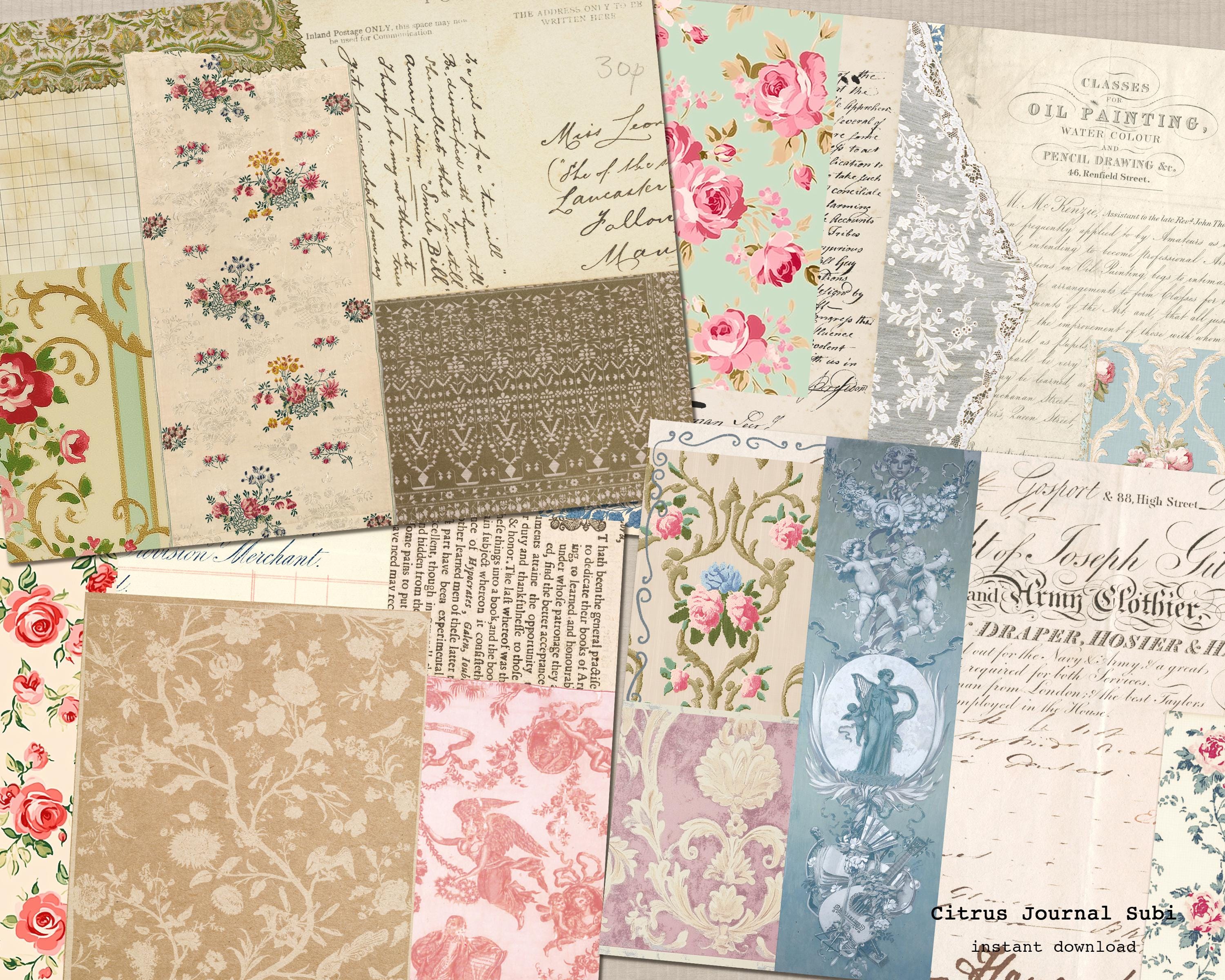 Vintage Papers, Junk Journal, Decorative Journal, Junk Journal Collage ...