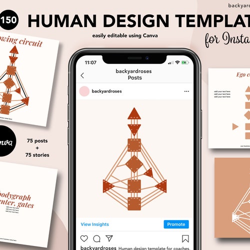 Human Design Instagram Template Bodygraph Social Media - Etsy