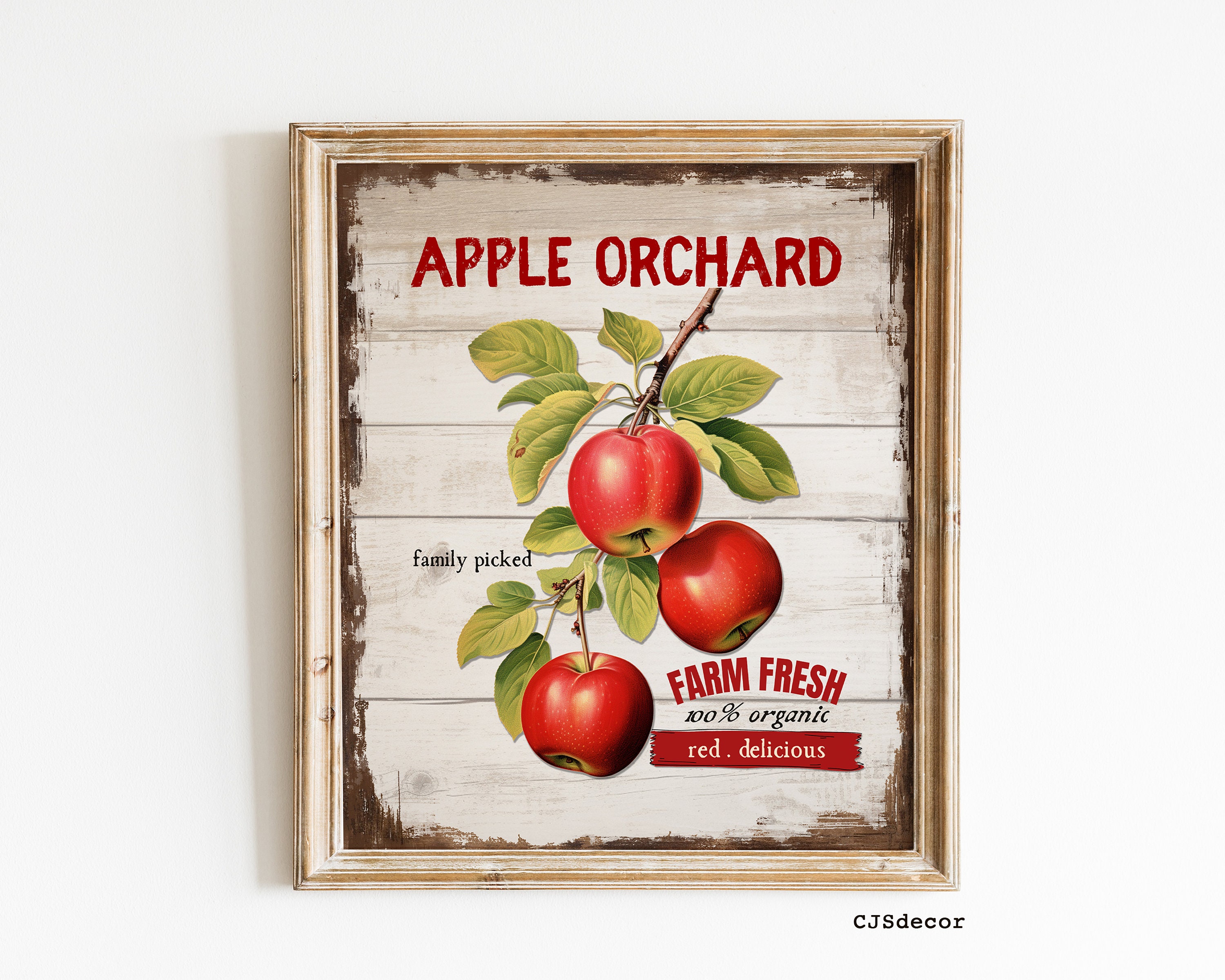Apple Orchard, Farm Fresh Apples, Country Printable Art, DIY Sign ...