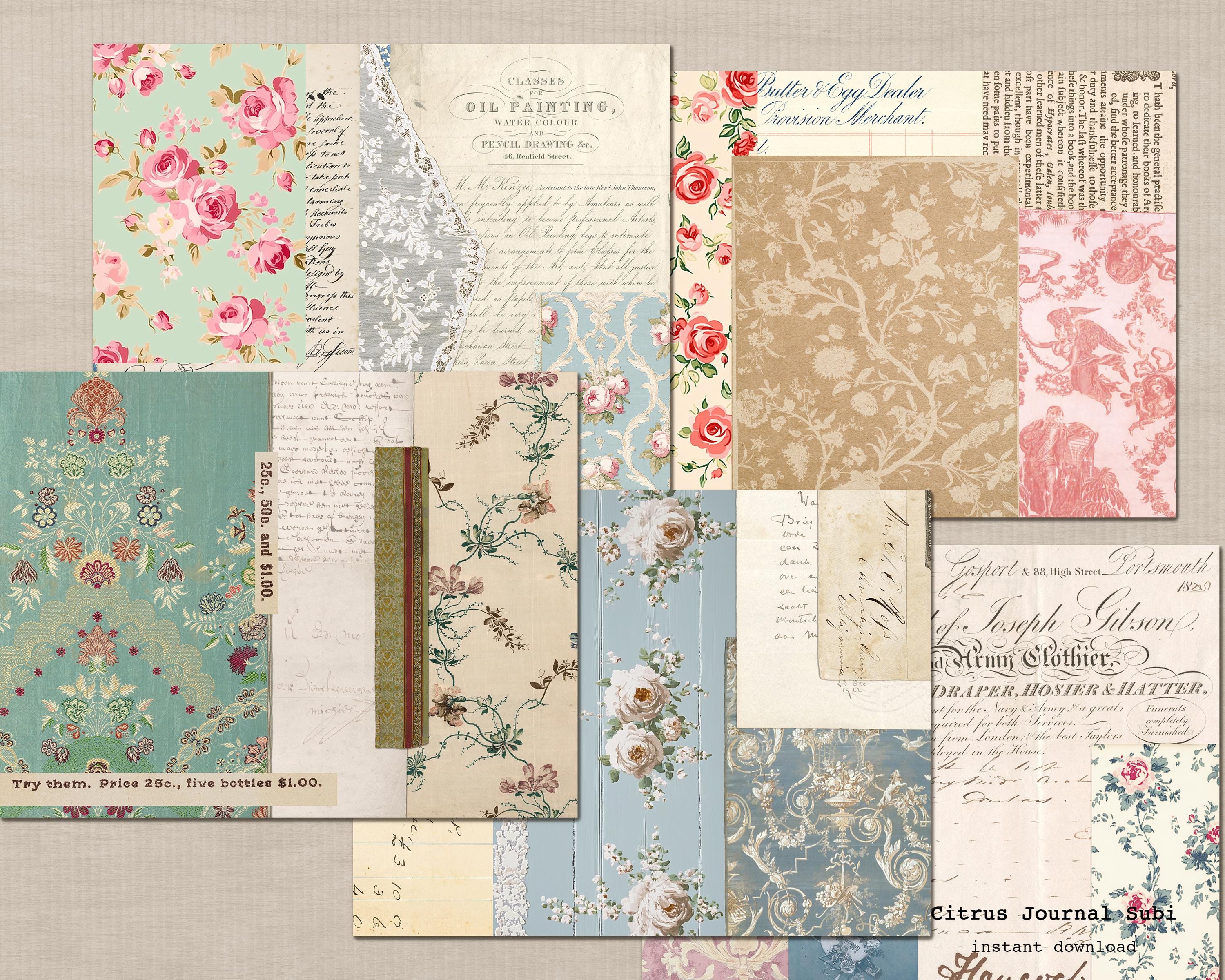 Vintage Papers, Junk Journal, Decorative Journal, Junk Journal Collage ...