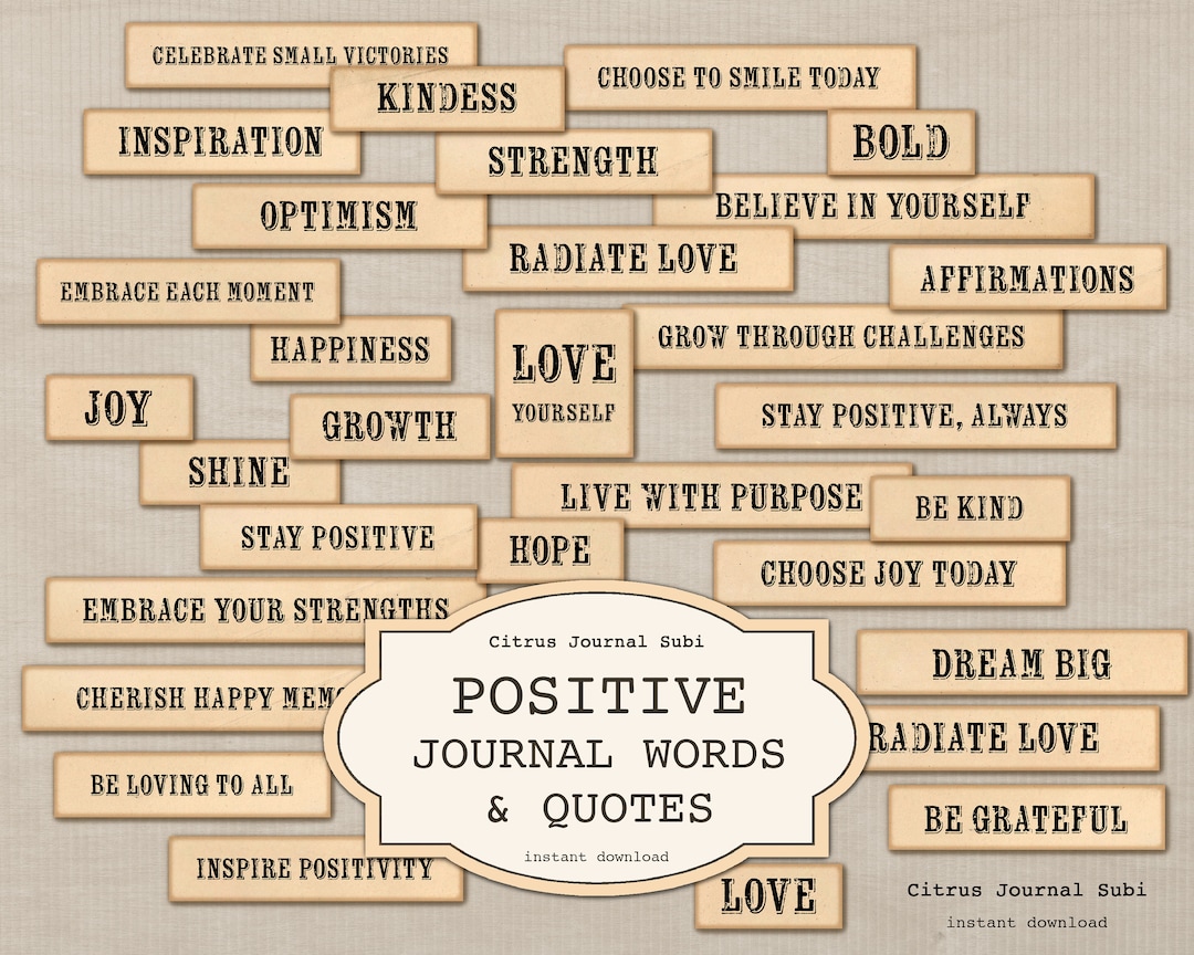 Journal Words, Positive Quotes, Happy Phrases, Collage Quotes, Words ...