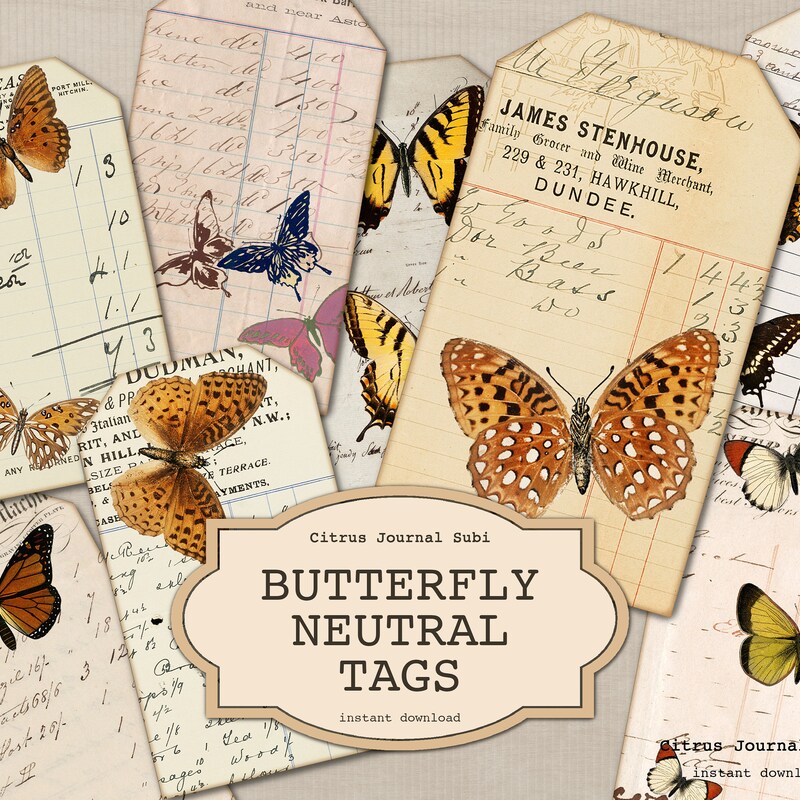 Tag Butterfly - Etsy