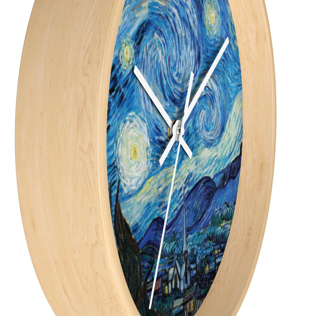 Van Gogh Starry Night Wall Clock | Cute Wall Art | Artist Gift | Art ...
