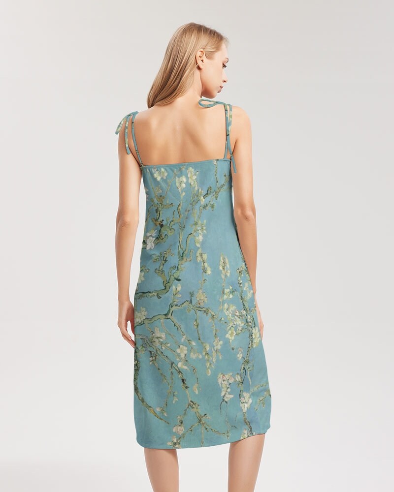 Vincent Van Gogh Almond Blossom Tie Strap Split Dress | Art Dress | Art ...