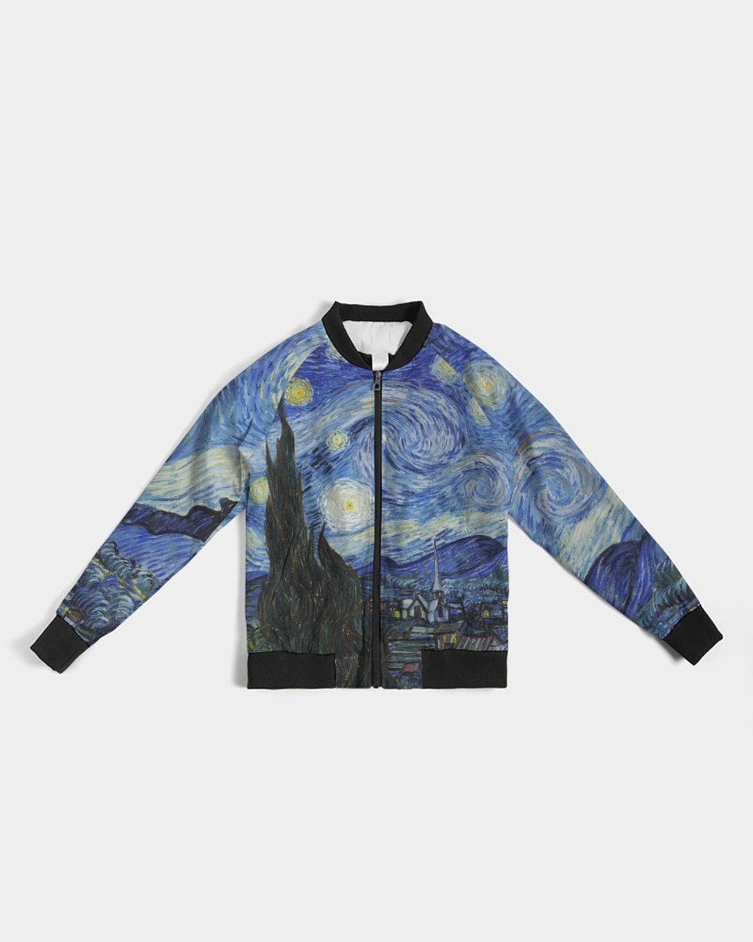 Women's Van Gogh Starry Night Bomber Jacket | Art Inspired Clothing ...
