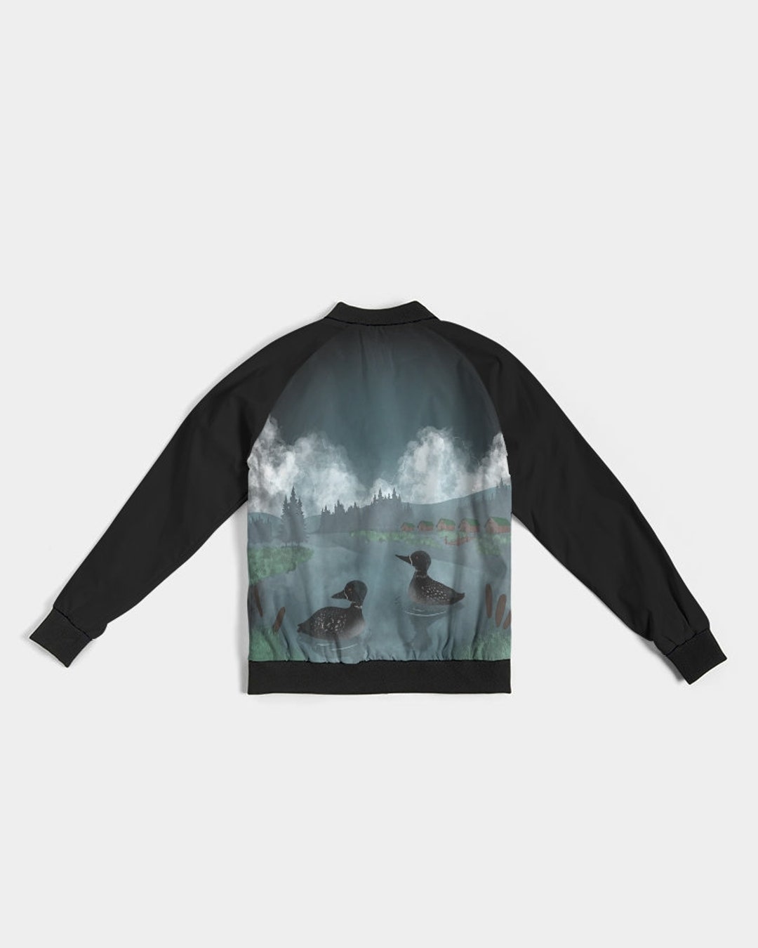 Women's Loon Bomber Jacket | Gifts for Her | Cool Jackets | Artistic ...
