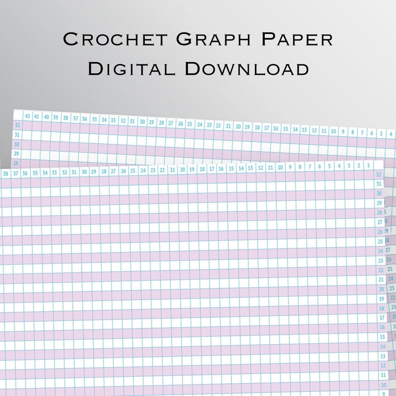 Crochet and Knitting Numbered Graph Paper | Crochet Graph Paper for ...