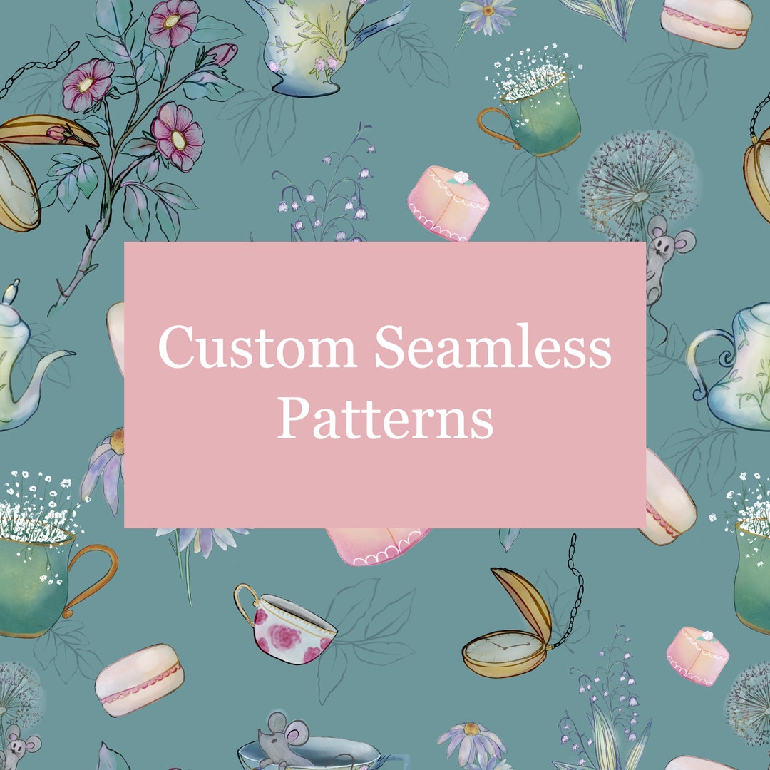 Custom Pattern | Custom Fabric Pattern | Custom Art | Hand Drawn ...