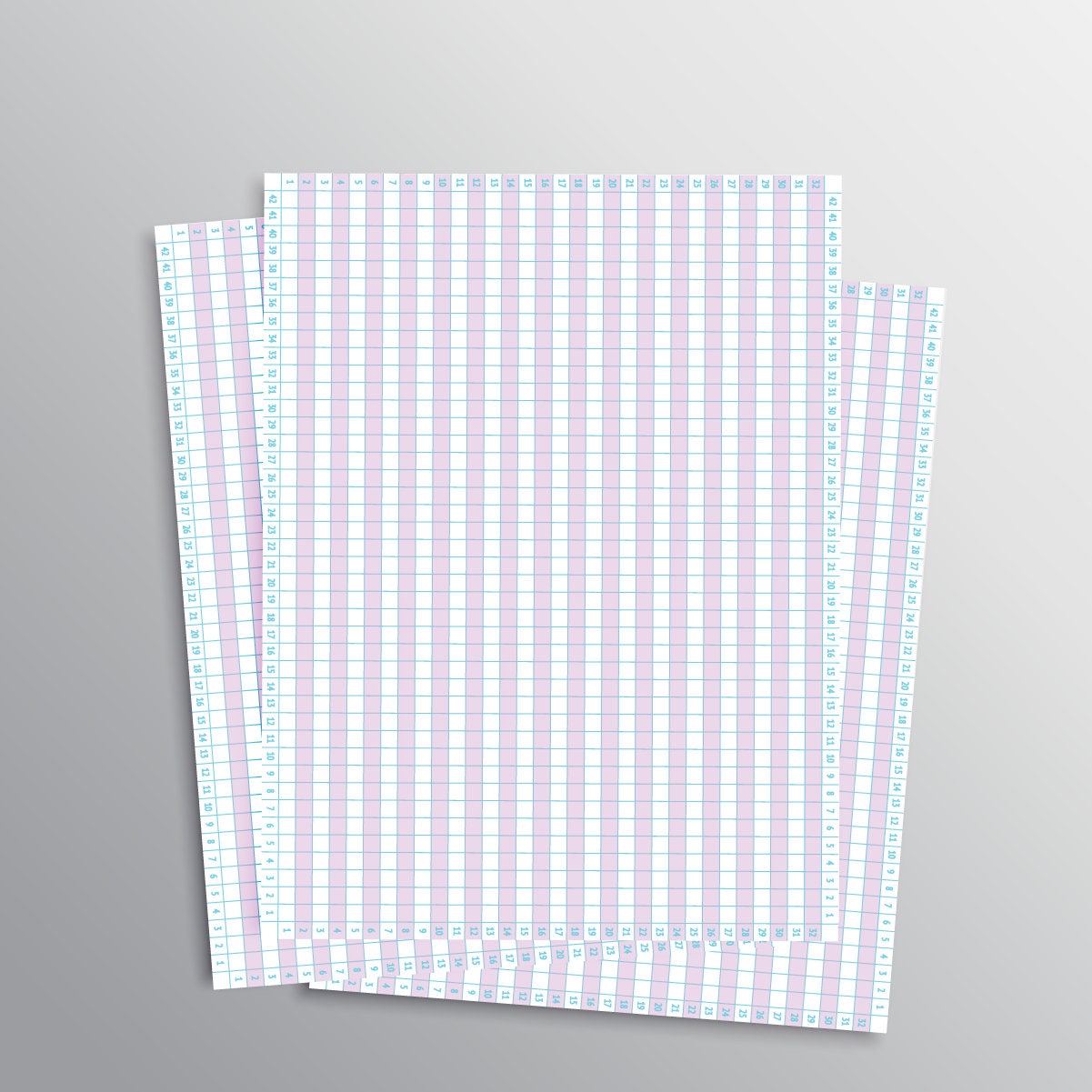 Crochet and Knitting Numbered Graph Paper | Crochet Graph Paper for ...