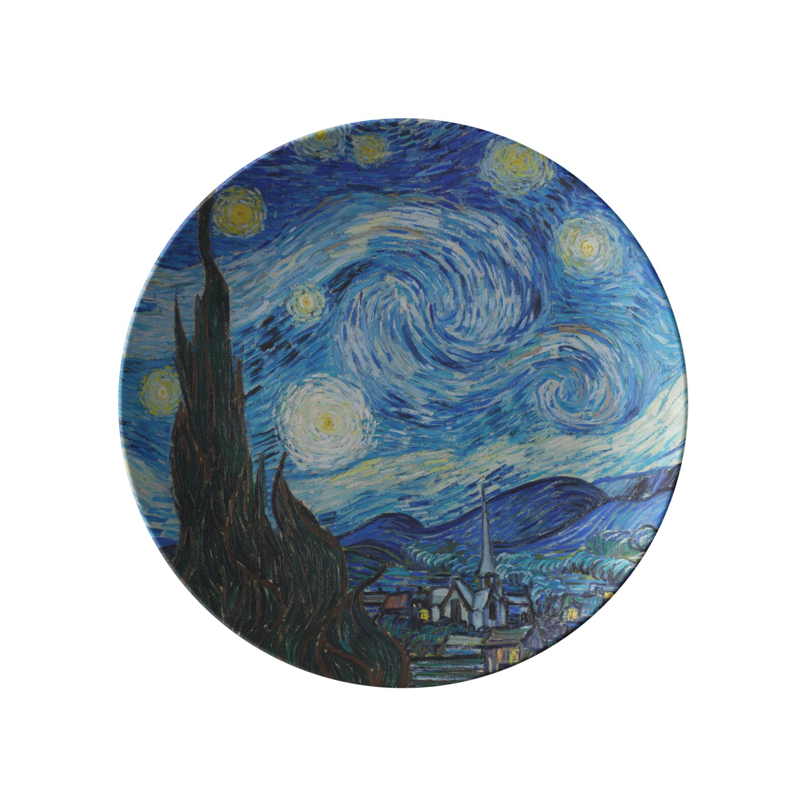 Van Gogh Starry Night Dinner Plate | Artist Gift | Art Inspired Decor ...