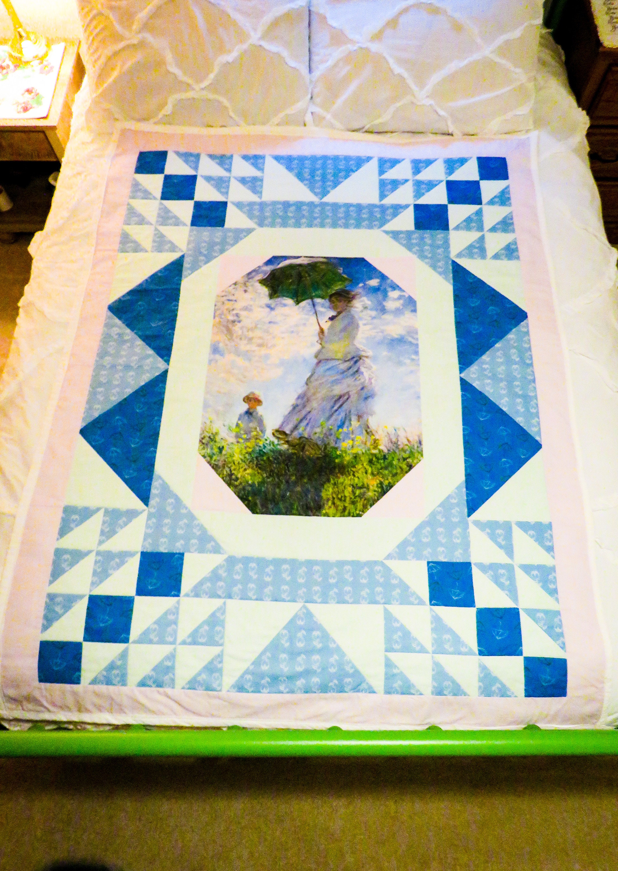 Monet's Woman With a Parasol Handmade Quilt | Etsy