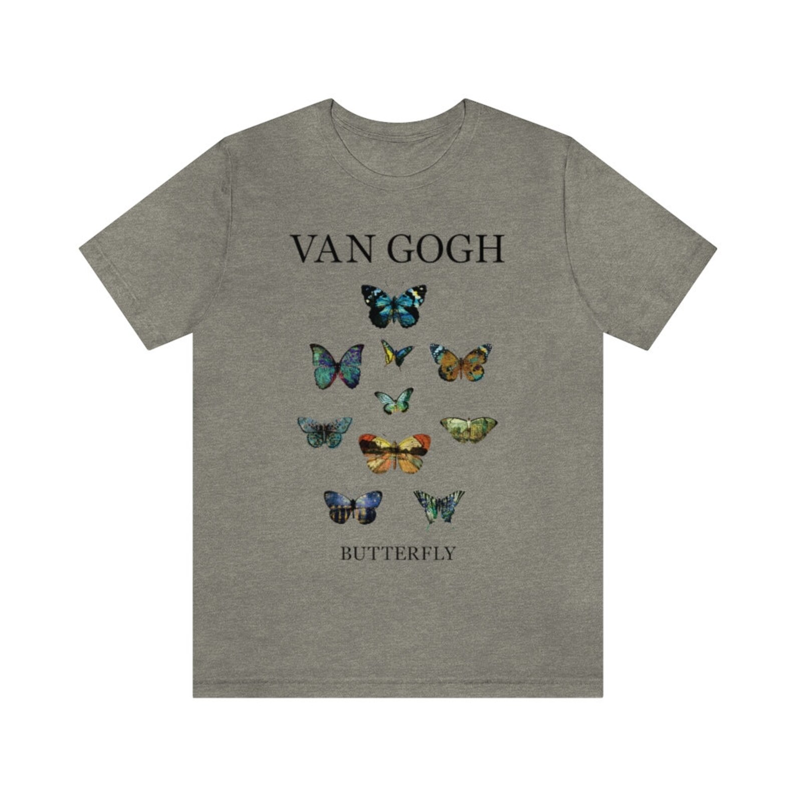Van Gogh Painted Butterfly Short Sleeve Tee Artistic Clothing Artist ...