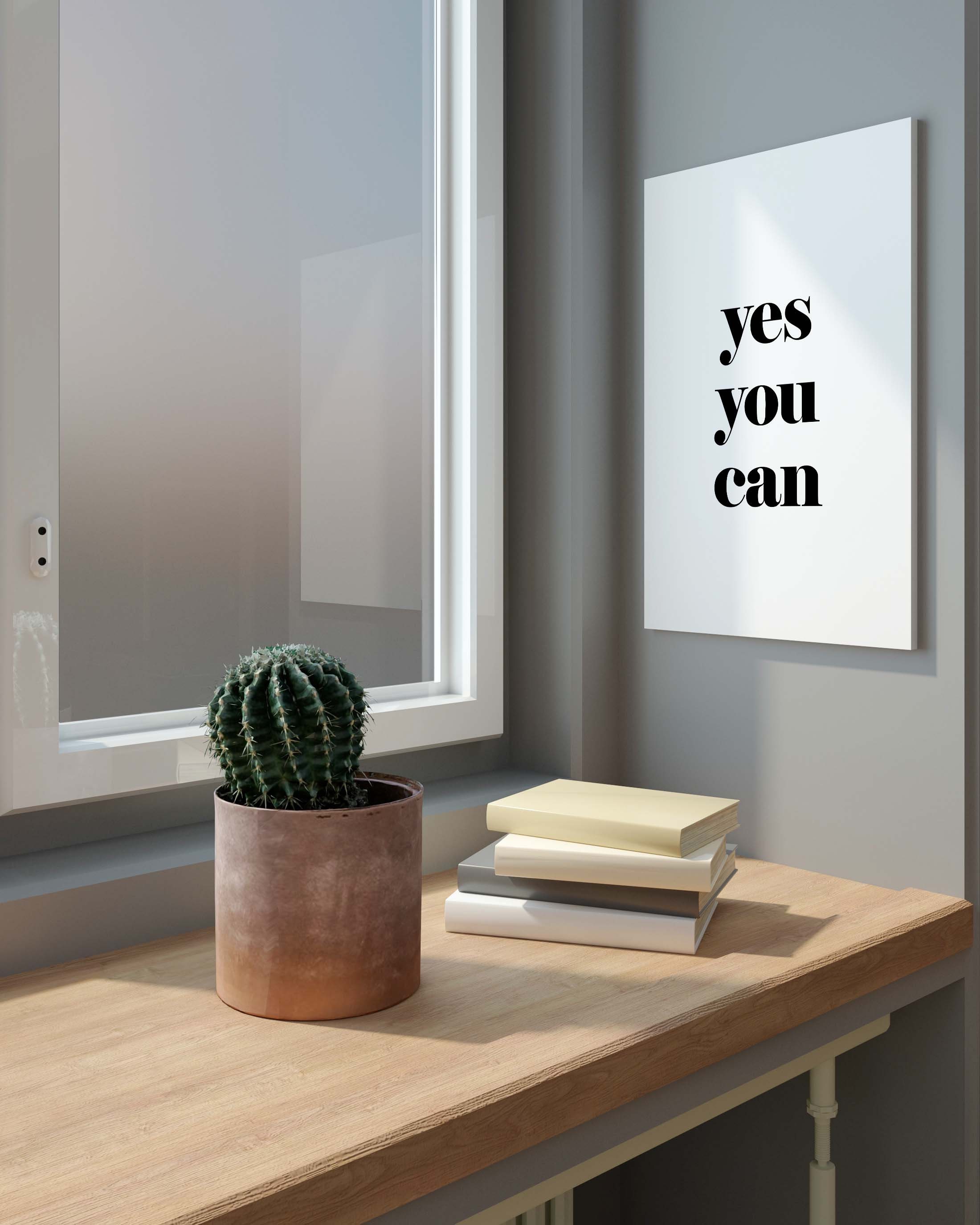 Yes You Can, Downloadable Print, Moderne Wandkunst, einfaches Poster ...