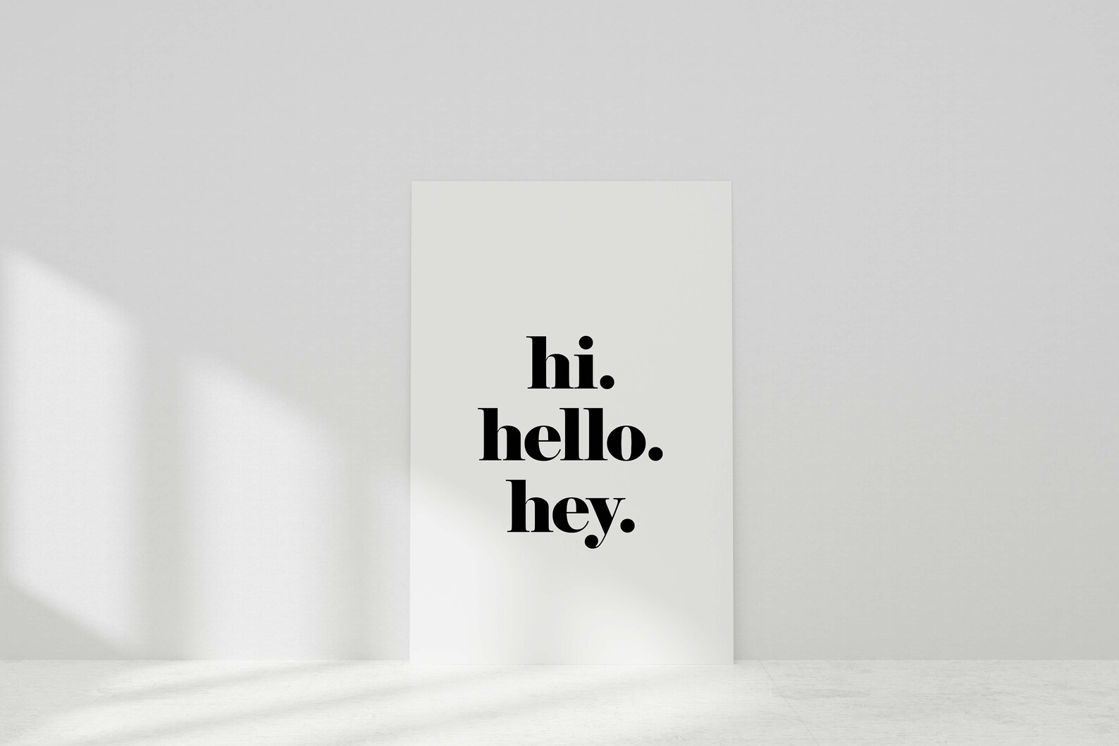 Hi Hello Hey Downloadable Print Modern Wall Art Simple | Etsy