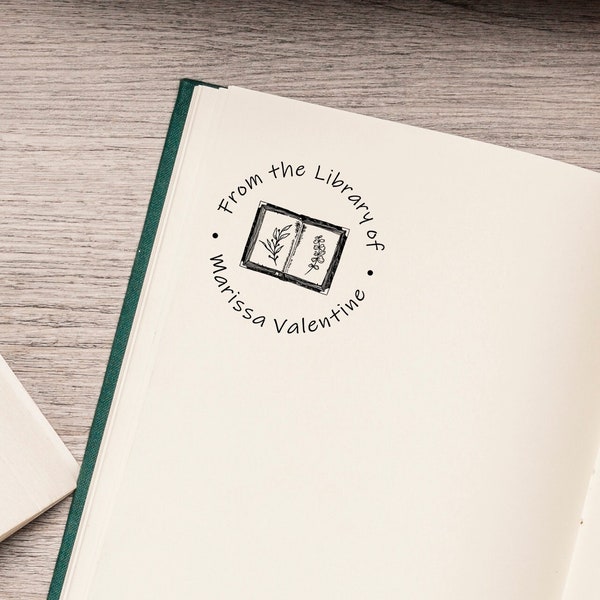 Stack of Books Stamp - Etsy