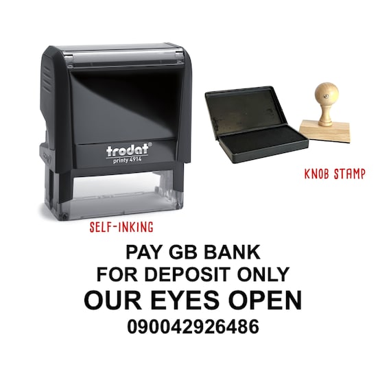 Bank Deposit Rectangle Stamp Custom Stamp Personalized - Etsy