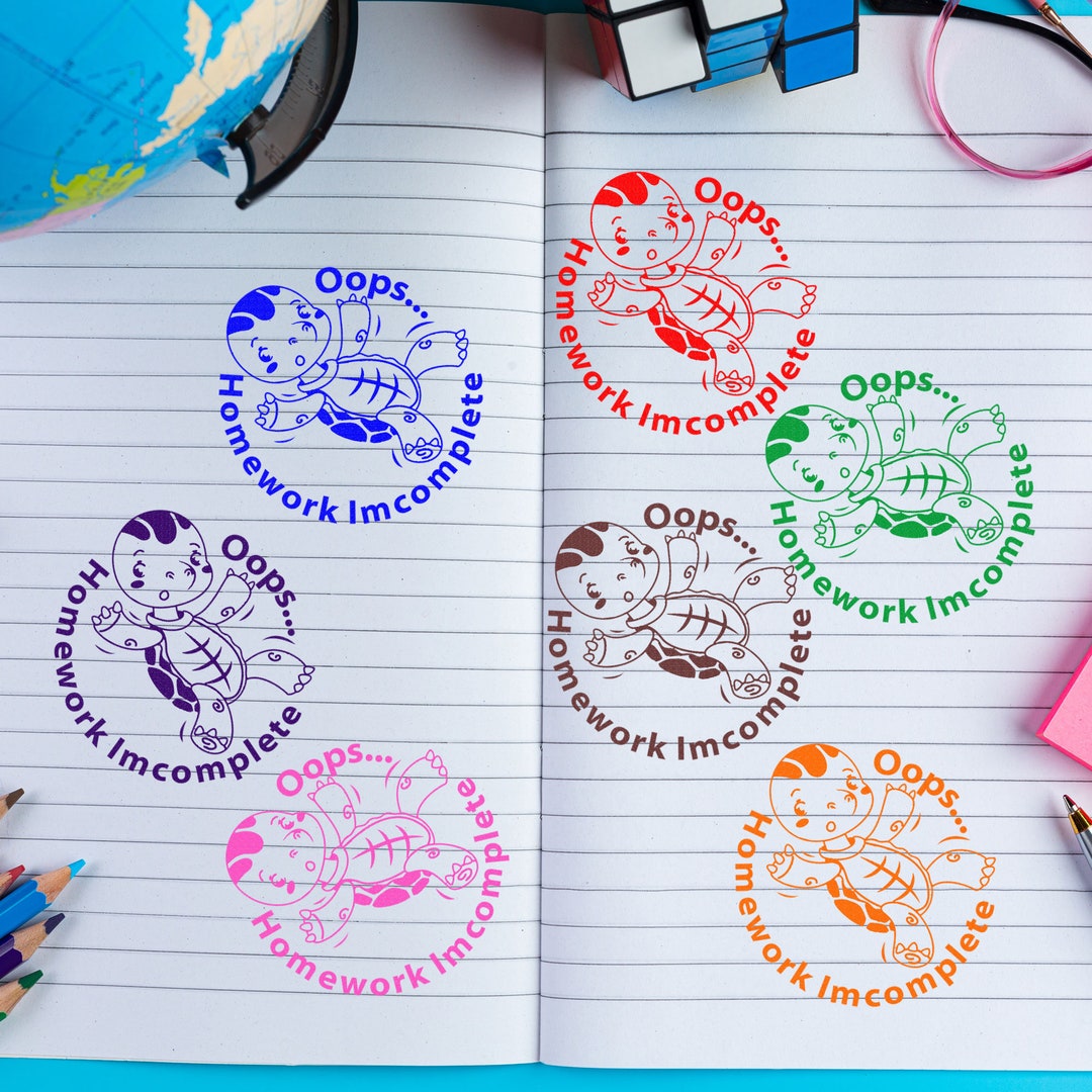 Teacher Oops Homework Incomplete Stamp | Teacher Classroom Stamp ...