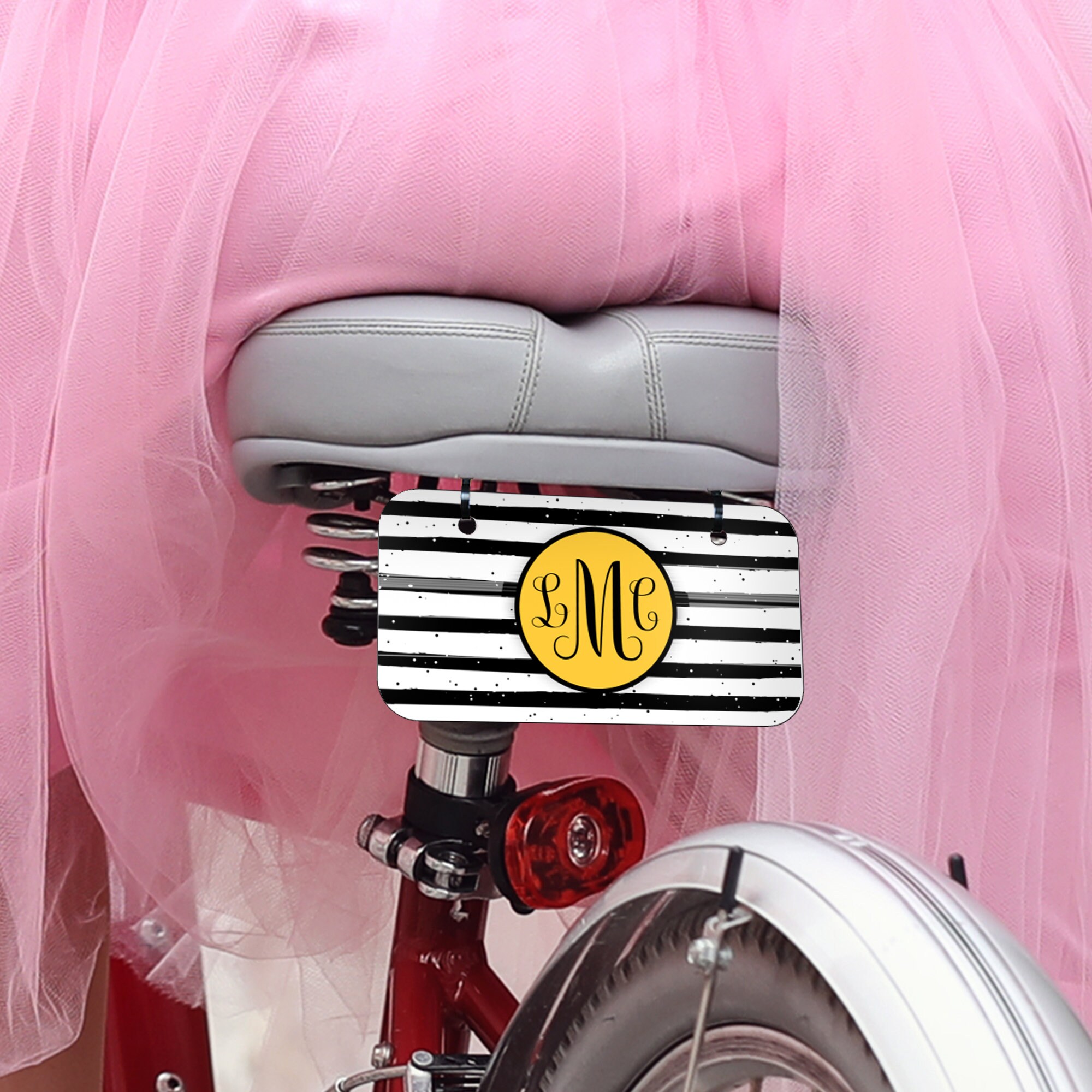 Customized Monogram Bicycle License Plate Monogram Bike | Etsy